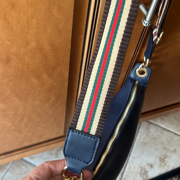 Isabelle | Bags | Isabelle Vegan Leather Womens Navy Blue Adjustable ...